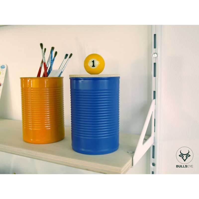 Custom-made racks *for practical wall shelves*